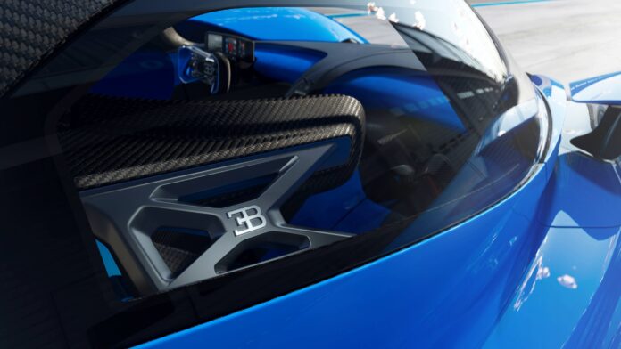 Inside the cockpit of the Bugatti Bolide hypercar