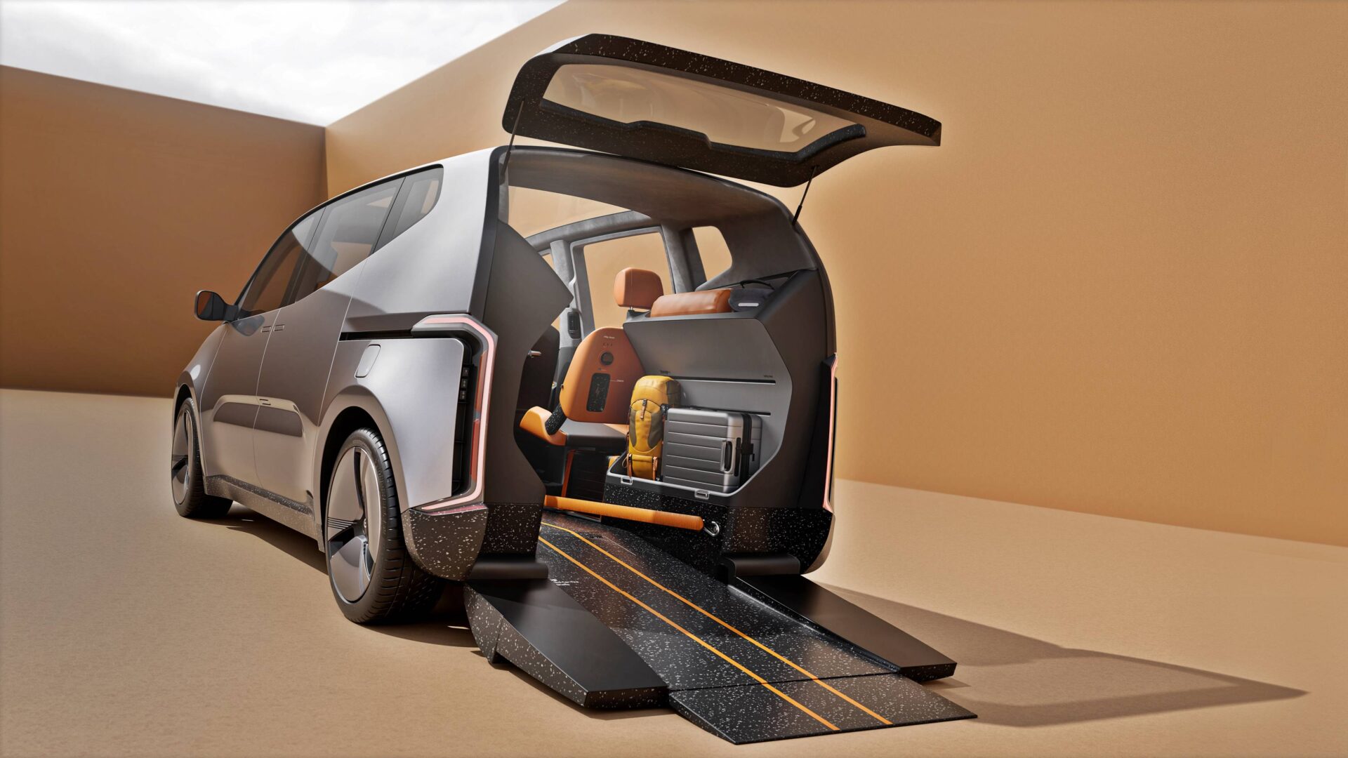 An EV designed for electric wheelchairs