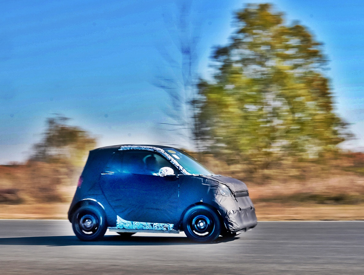 Ultra compact smart #2 undergoing real-world tests